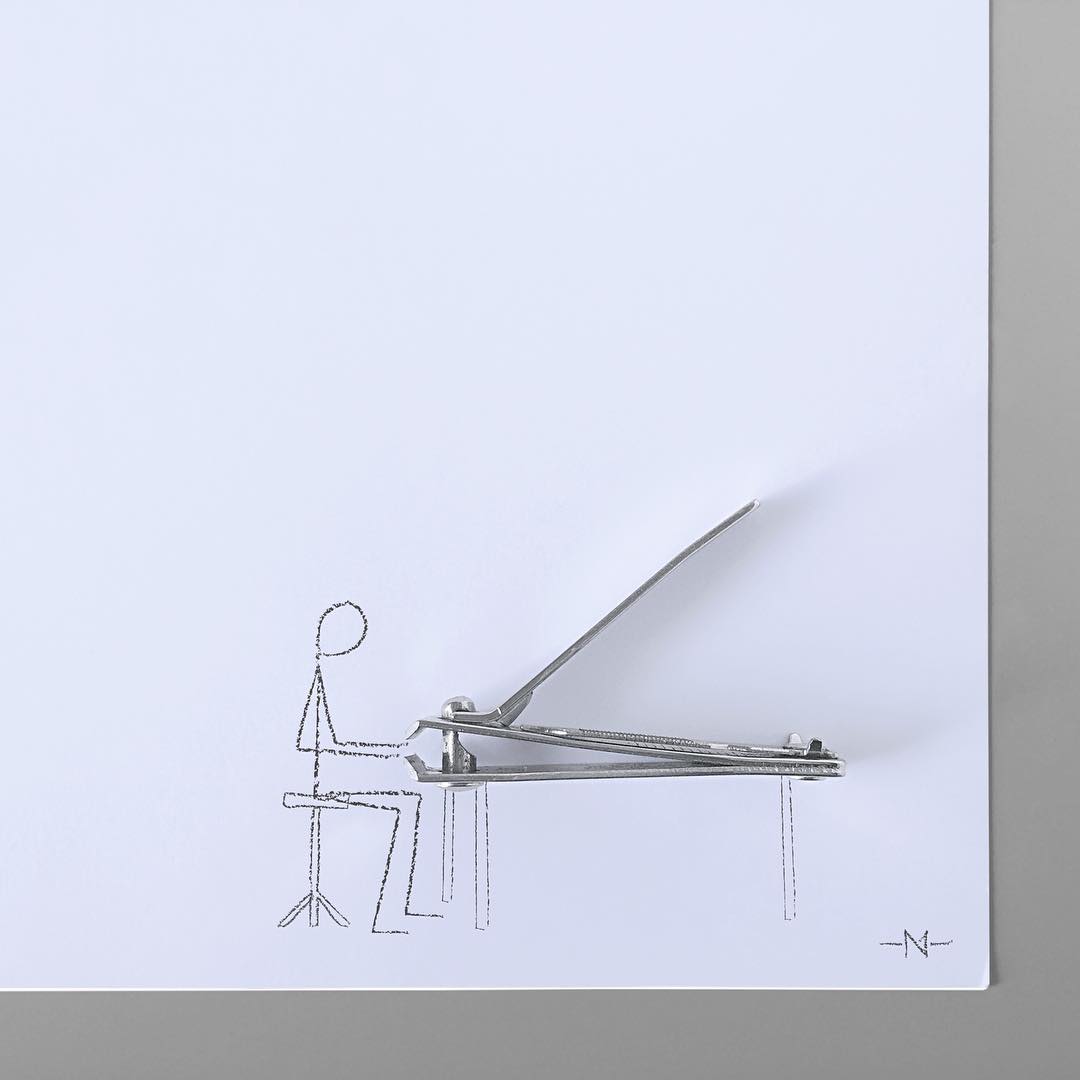 10 Mesmerizing Arts Combining Drawings with Everyday Objects - WOWPARROT