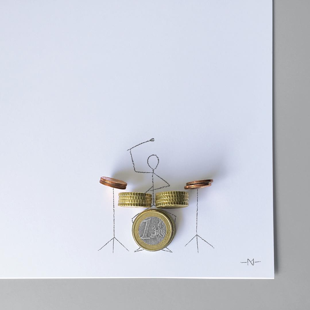 10 Mesmerizing Arts Combining Drawings with Everyday Objects - WOWPARROT